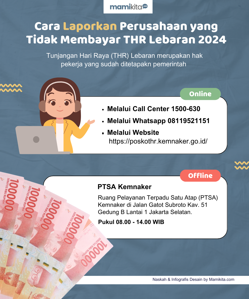 Cara Melaporkan Perusahaan Yang Tidak Membayar THR Lebaran 2024 - mamikita.com